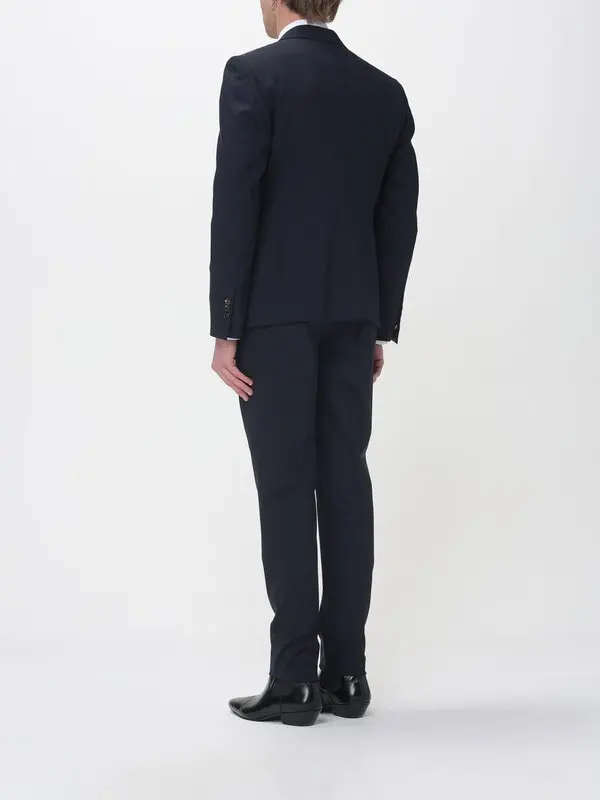 Dsquared2 Single-breasted Dress In Stretch Wool Blend - Blue