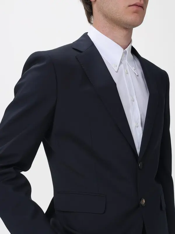 Dsquared2 Single-breasted Dress In Stretch Wool Blend - Blue