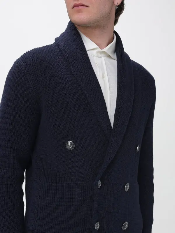 Brunello Cucinelli Shawl Collar Double-breasted Knit