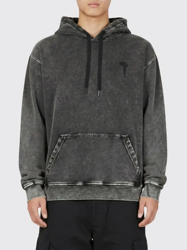 DIESEL® Distressed Logo Hoodie - Black
