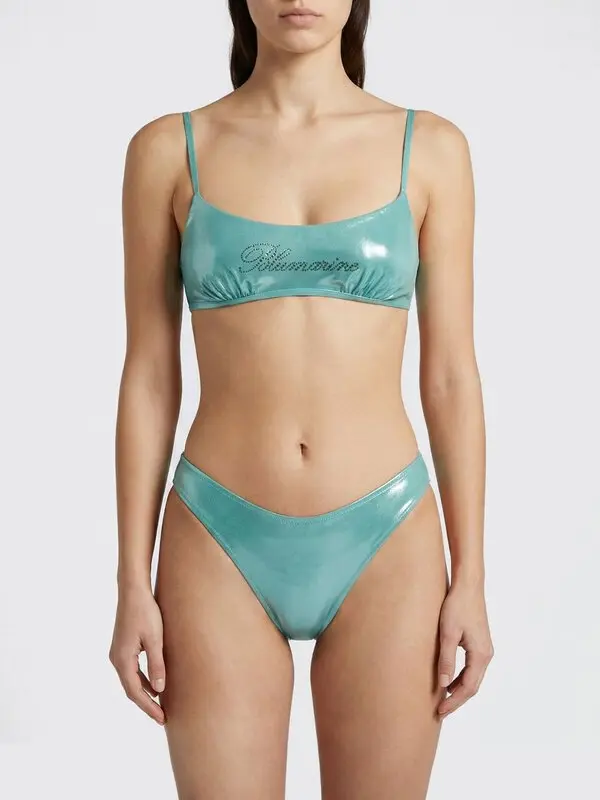 Blumarine Stretch Polyester Bikini Top - Green