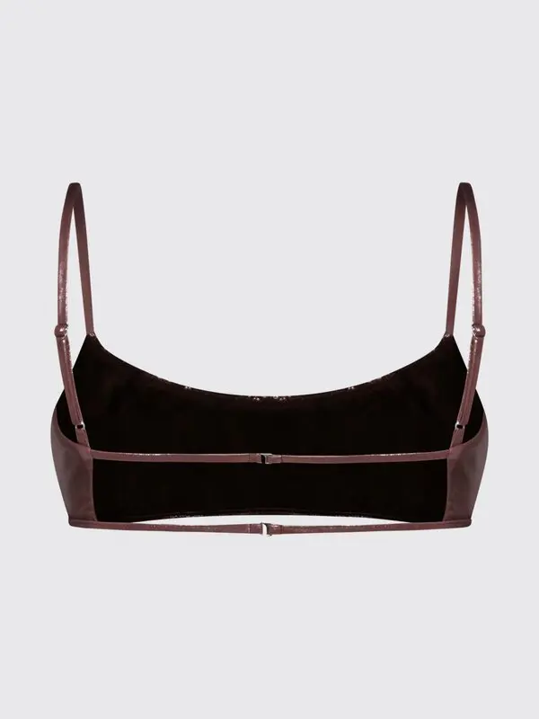 Blumarine Stretch Polyester Bikini Top - Walnut