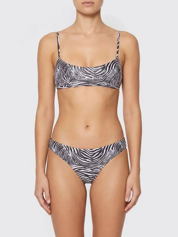 Blumarine Zebra Print Bikini - White