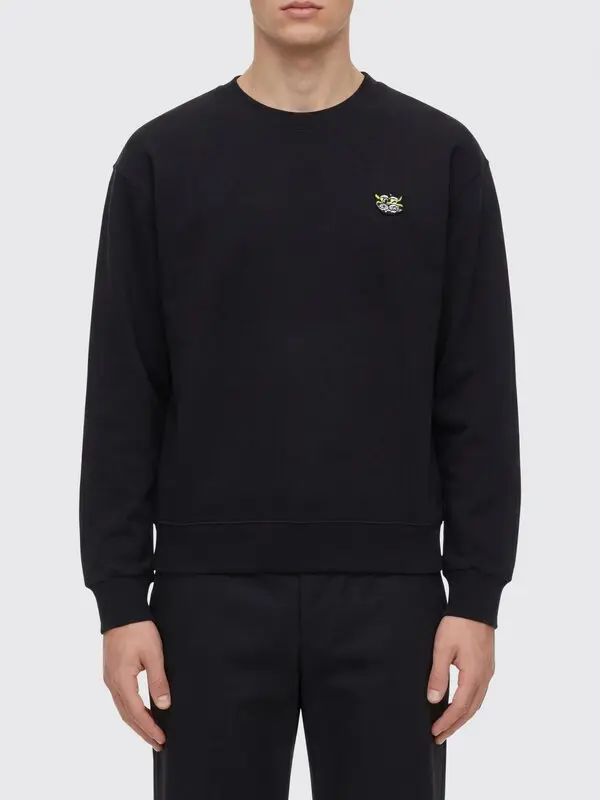 Kenzo Crewneck Sweatshirt With Embroidered Logo - Black