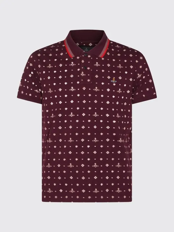 VIVIENNE WESTWOOD Printed Cotton Polo Shirt - Violet