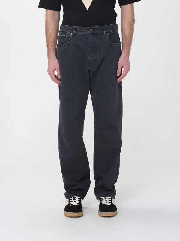 Valentino Garavani Cotton Denim Straight Jeans - Black