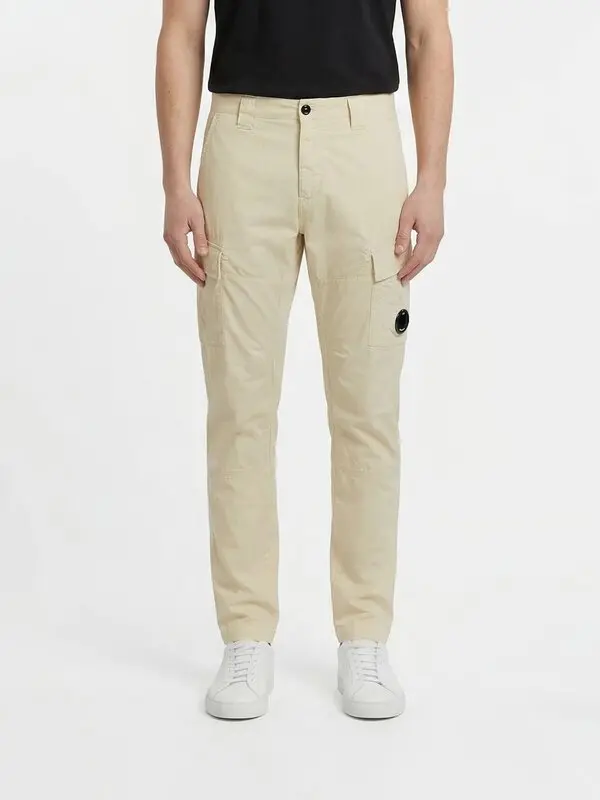 C.P. COMPANY Stretch Cotton Cargo Trousers - Beige