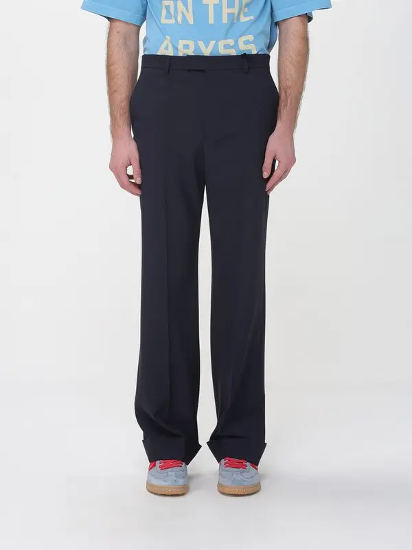 Valentino Garavani Wool Blend Tailored Trousers - Blue