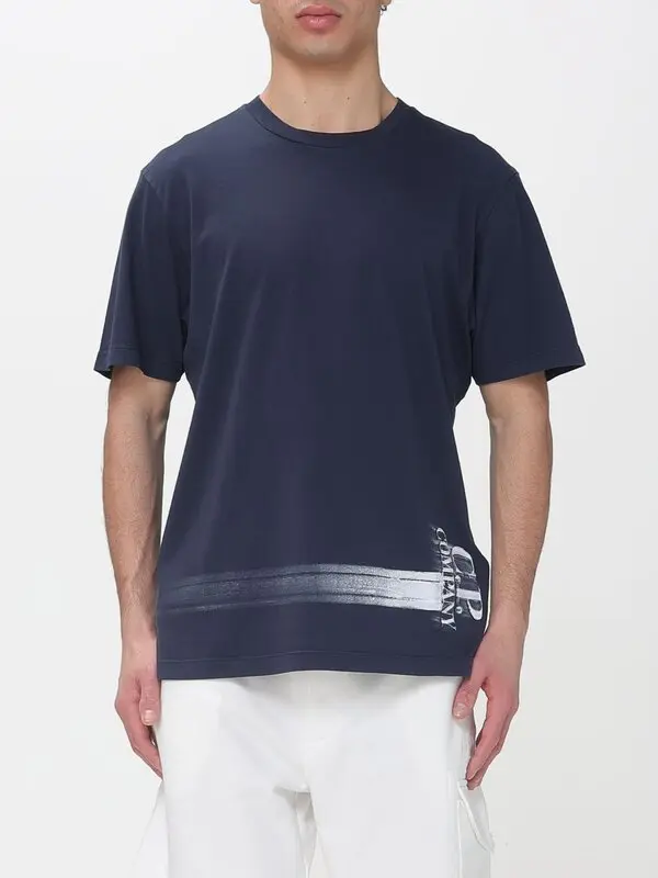 C.P. COMPANY Cotton T-shirt With Logo - Navy