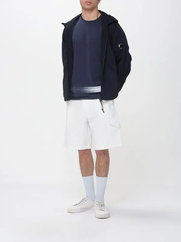 C.P. COMPANY Cotton T-shirt With Logo - Navy
