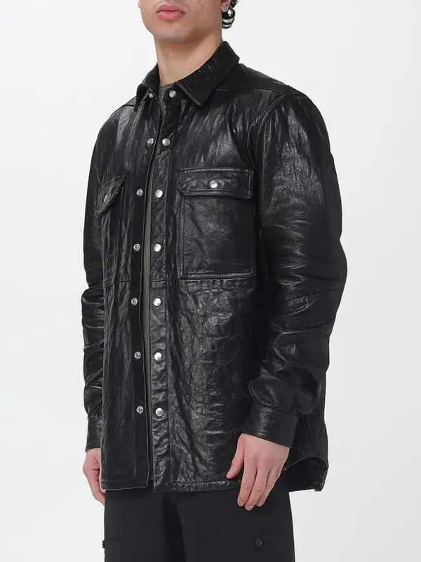 Rick Owens Leather Shirt Jacket