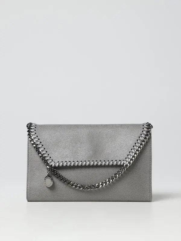 Stella McCartney Falabella Bag In Crackled Faux Leather - Grey