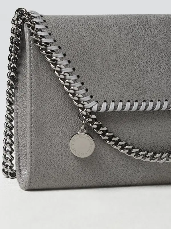 Stella McCartney Falabella Bag In Crackled Faux Leather - Grey