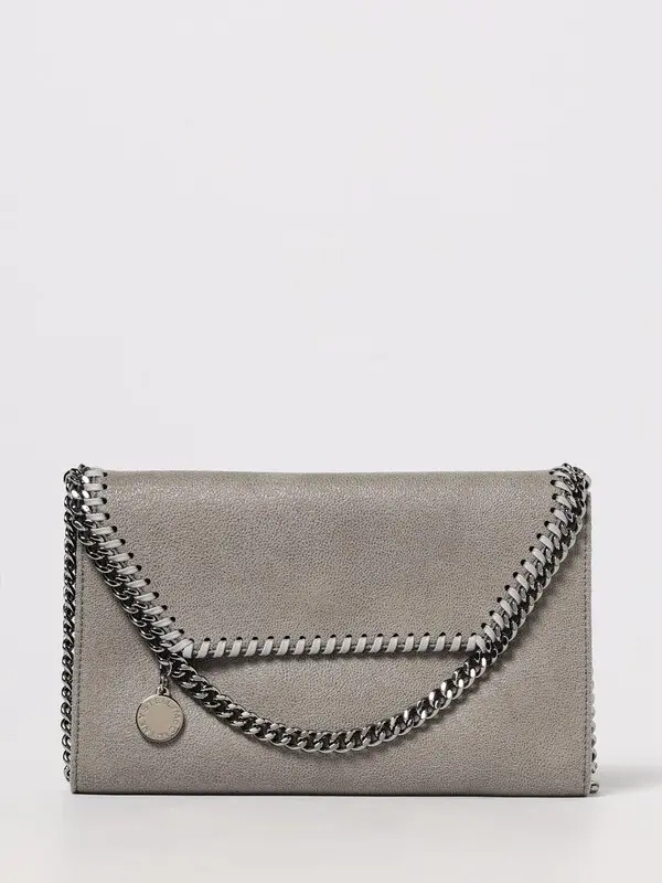 Stella McCartney Falabella Bag In Crackled Faux Leather - Grey
