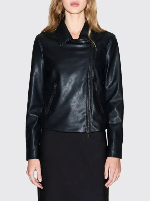Armani Exchange Leather Biker Jacket