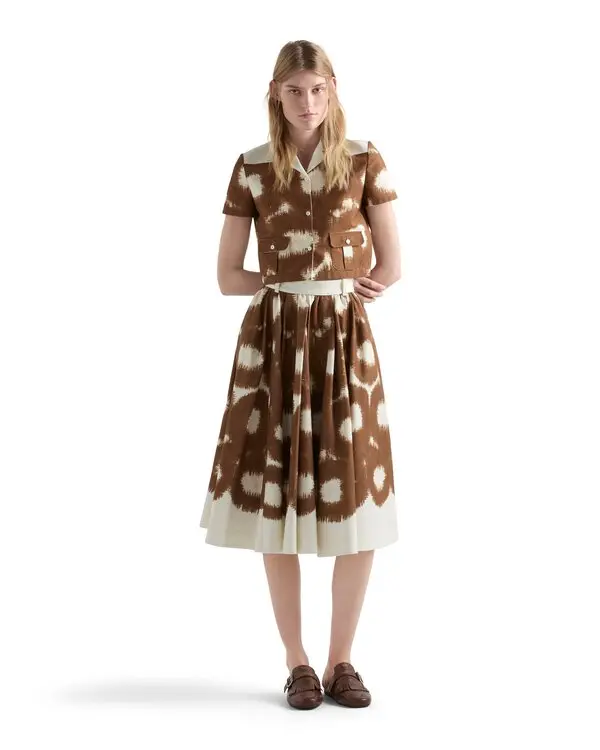 Prada Printed Canvas Shirt - Brown