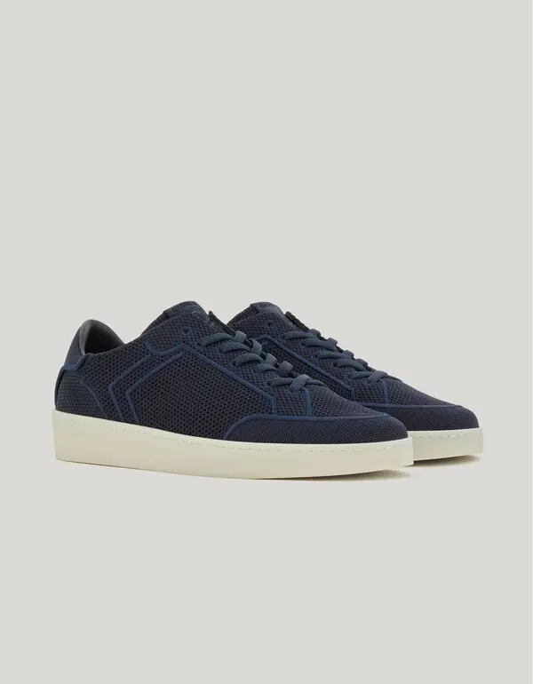 Canali Nuvola Easy-on Sneakers In Technical Mesh - Blue