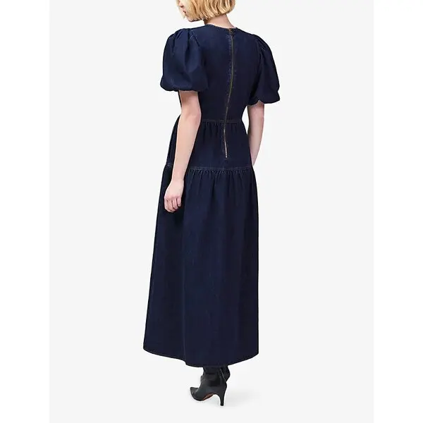 soft denim dress midi Roman Chambray Dress, Small Color:Yellow(Pre-Sale 10days) Crafted from 100% cotton APD-AUG25 What Is A Low