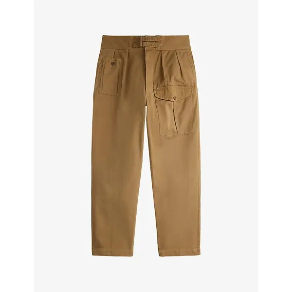 Polo Ralph Lauren Pleated Relaxed-fit Cotton-twill Trousers - Sandsurf