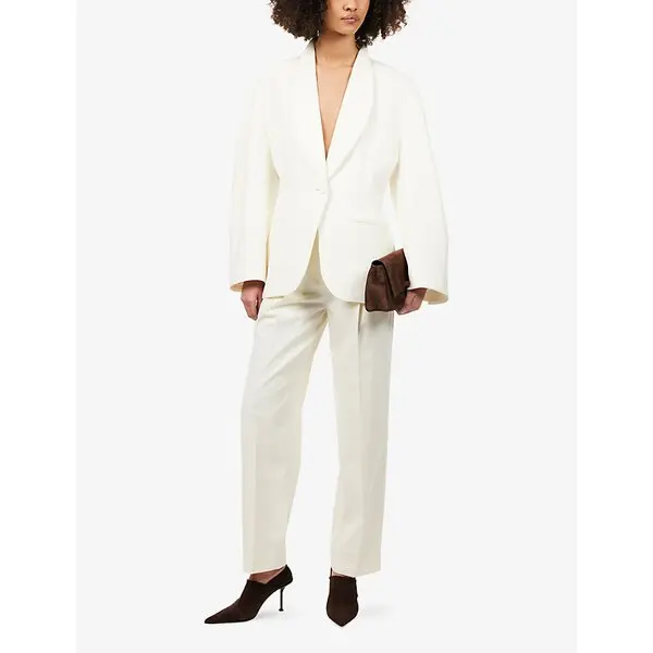 ROHE FRAMES Balloon Cinched-waist Wool Blazer