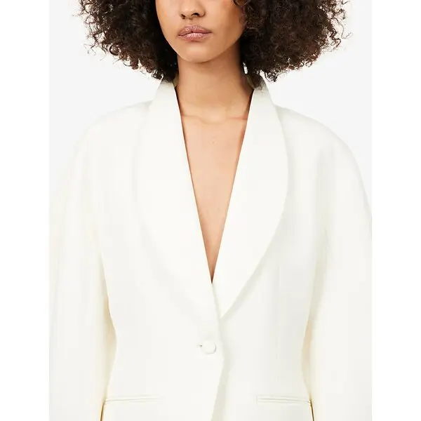 ROHE FRAMES Balloon Cinched-waist Wool Blazer