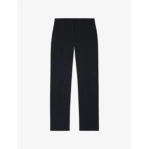 The Kooples Straight-leg Tailored Woven Trousers - Dark Navy