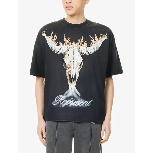 REPRESENT British Cowboys Graphic-print Cotton-blend T-shirt
