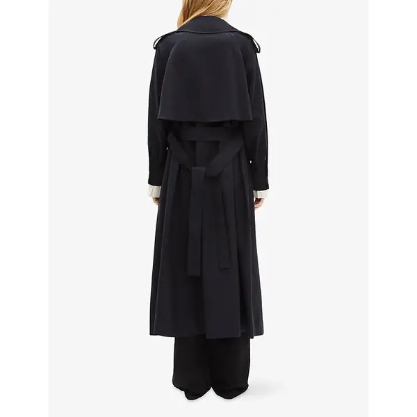 The Kooples Relaxed Fit Woven Trench Coat