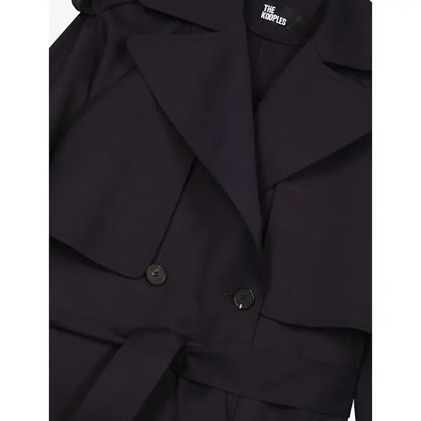 The Kooples Relaxed Fit Woven Trench Coat