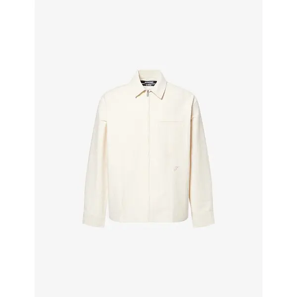 Jacquemus La Mecano Zipped Cotton-blend Shirt - Off-white