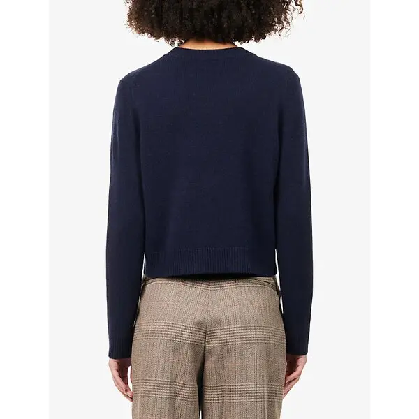 ME+EM Round Neck Cropped Cashmere Jumper