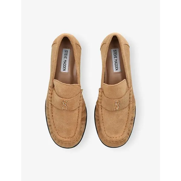 Steve Madden Morgen Suede Loafers - Camel