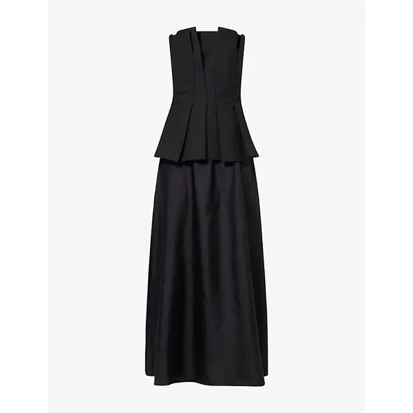 ROHE FRAMES Tulip Bustier Midi Dress - Black
