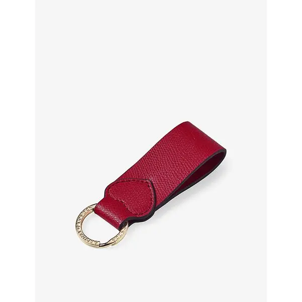 ASPINAL OF LONDON Loop Leather Keyring - Cherry