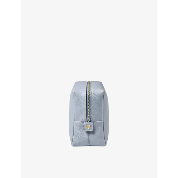 ASPINAL OF LONDON London Large Leather Cosmetic Case - Skyblue