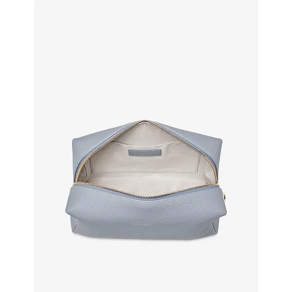 ASPINAL OF LONDON London Large Leather Cosmetic Case - Skyblue