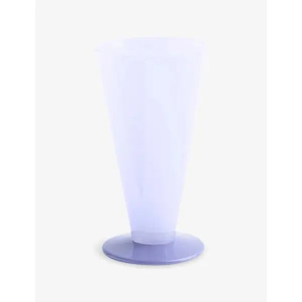 HAY Conical Small Glass Vase - Light Blue Lavender Blue