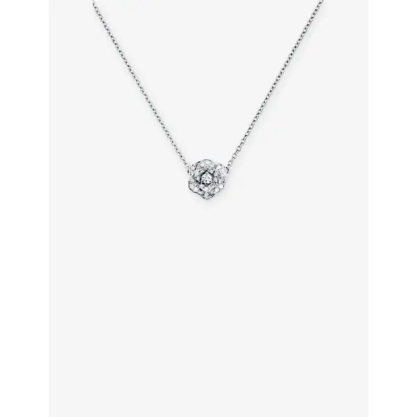 PIAGET Rose 18ct White-gold And 0.22ct Diamond Pendant&nbsp;necklace - White Gold