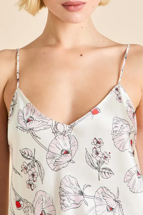 Olivia Von Halle Bliss Rosalia Floral Camisole Set - Ivory