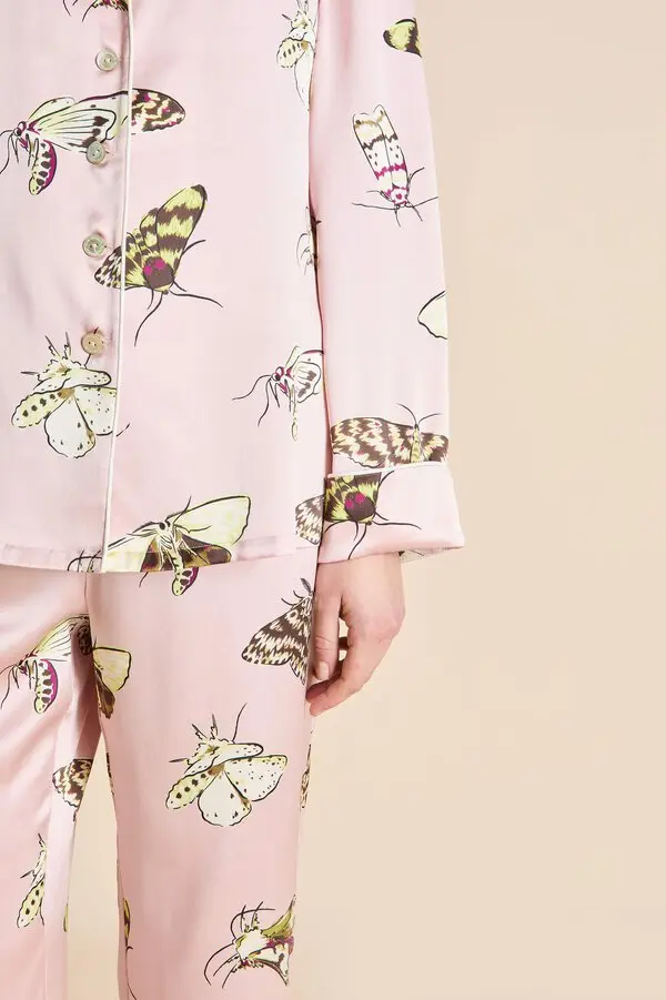 Olivia Von Halle Lila Elda Moth Pajamas