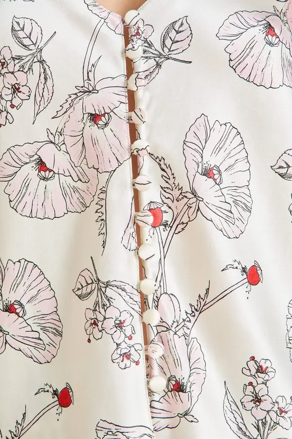 Olivia Von Halle Etta Rosalia Floral Camisole Set - Ivory