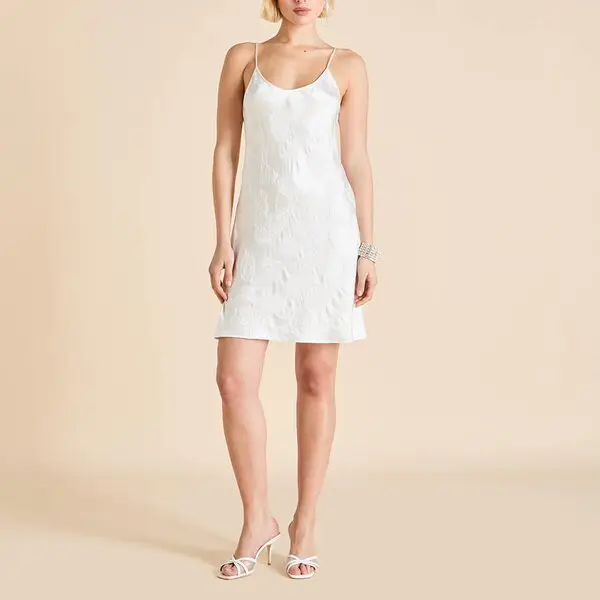 Olivia Von Halle Venus Liliana Floral Slip Dress - Ivory