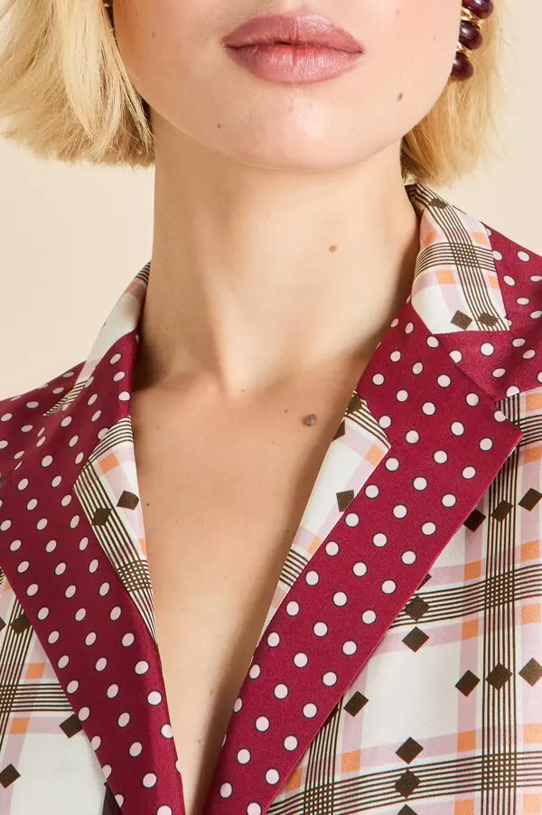 Olivia Von Halle Tilda Cipriani Geometric Pajamas