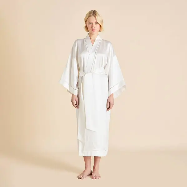 Olivia Von Halle Gloria Robe - Ivory