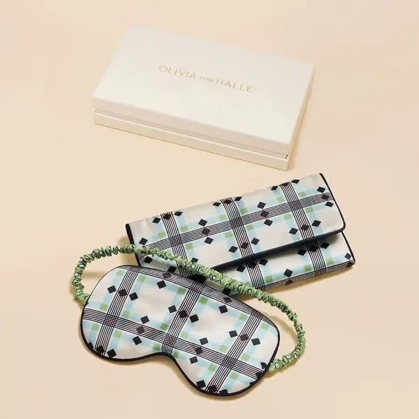 Olivia Von Halle Audrey Cini Eye Mask - Green