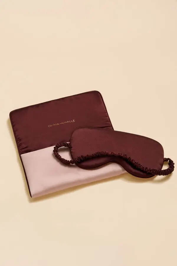 Olivia Von Halle Eye Mask With Pouch