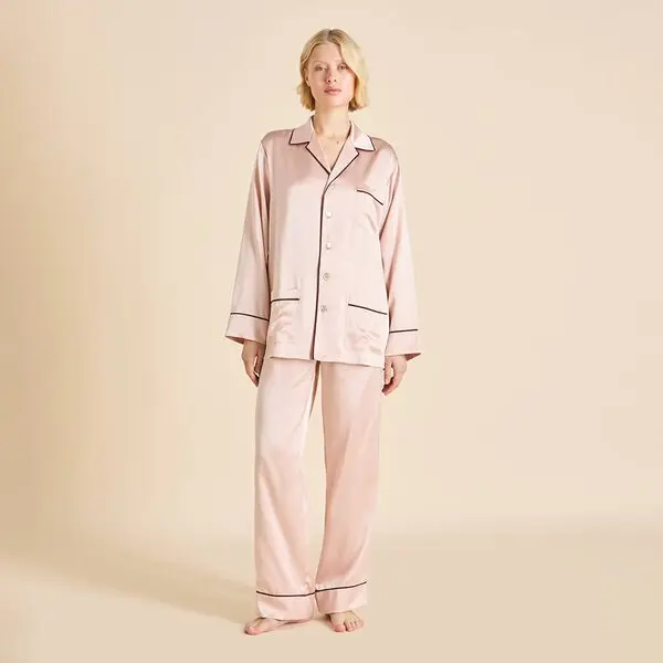 Olivia Von Halle Yves Rose Pajamas - Pink