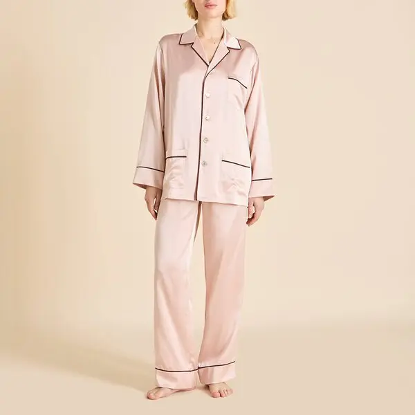 Olivia Von Halle Yves Rose Pajamas - Pink