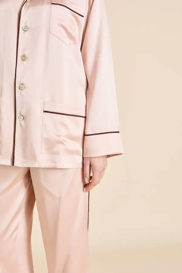 Olivia Von Halle Yves Rose Pajamas