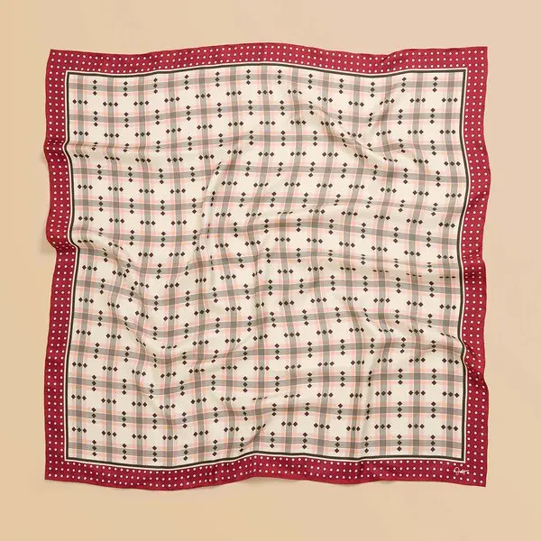 Olivia Von Halle Dunaway Cipriani Geometric Scarf - Ivory
